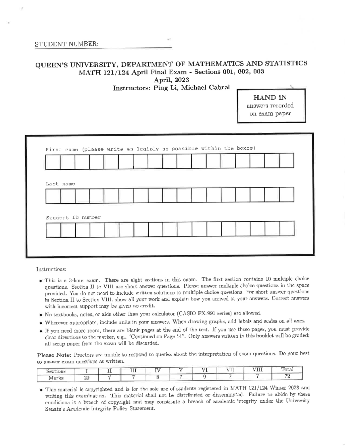 MATH121 124s1s2s3 - Math 121 - Studocu