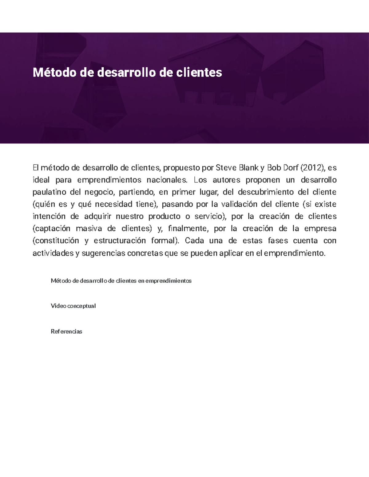 3 Metodo de desarrollo de clientes - El método de desarrollo de ...