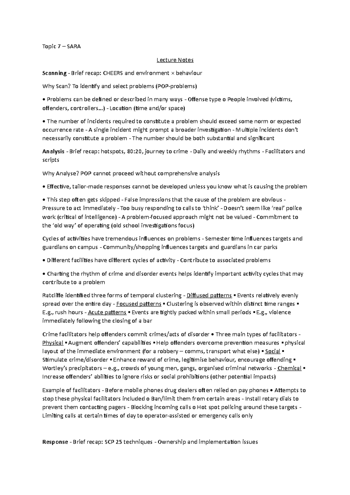 Topic 7 - SARA - Lecture notes 7 - Topic 7 – SARA Lecture Notes ...