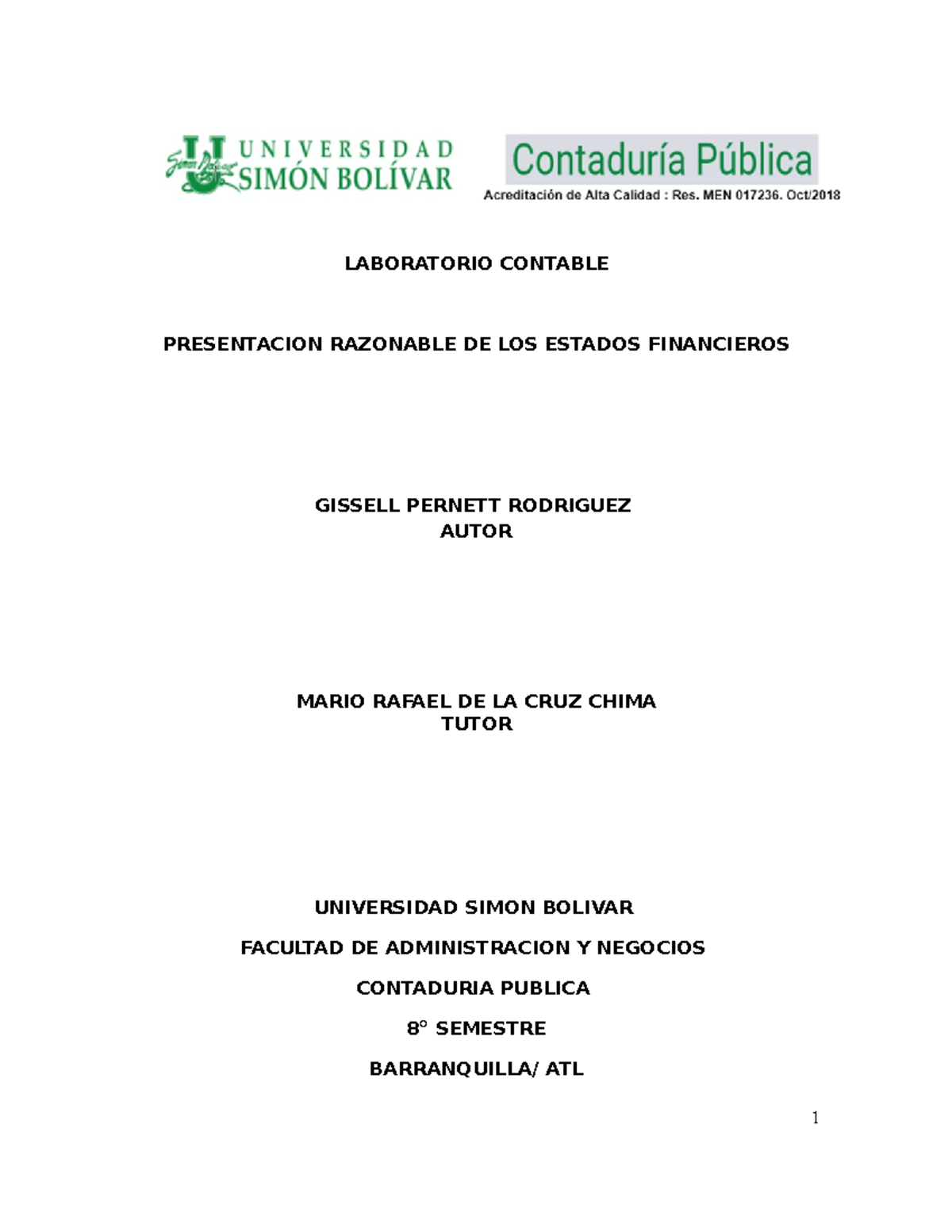 Gissell Pernett 2DO Parcial Laboratorio - LABORATORIO CONTABLE ...