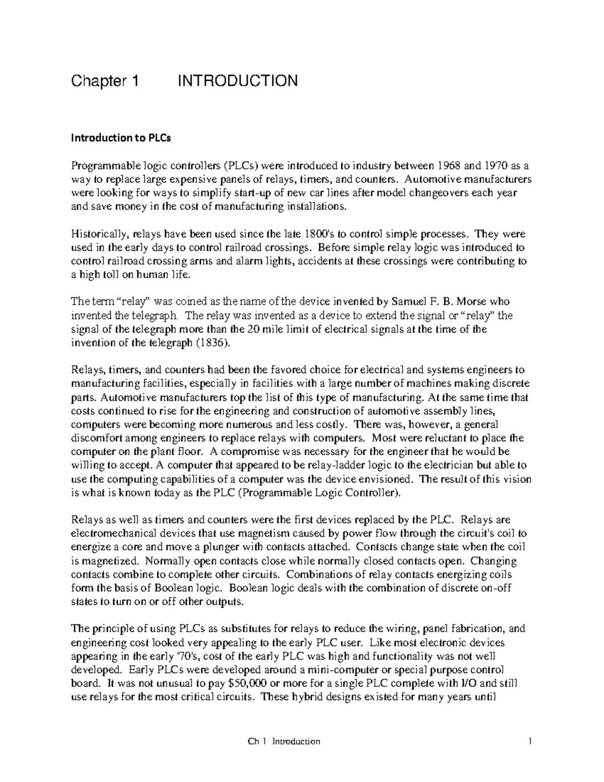 Chap1 S introduccion al automata plc - Chapter 1 INTRODUCTION ...