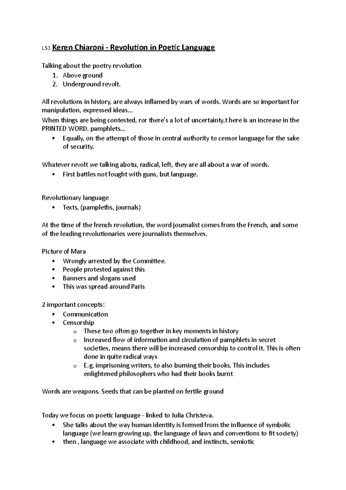 Module 5 - Lecture notes 5 - LS1 Keren Chiaroni - Revolution in Poetic ...