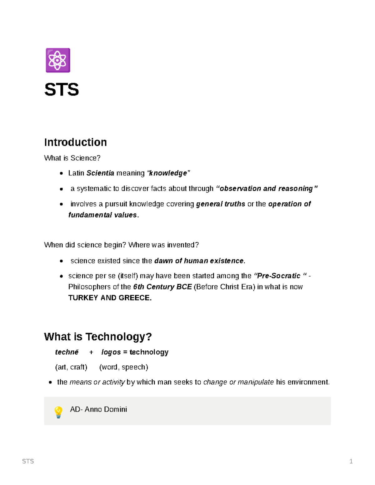 STS - STS or science and technology studies is a relatively new ...