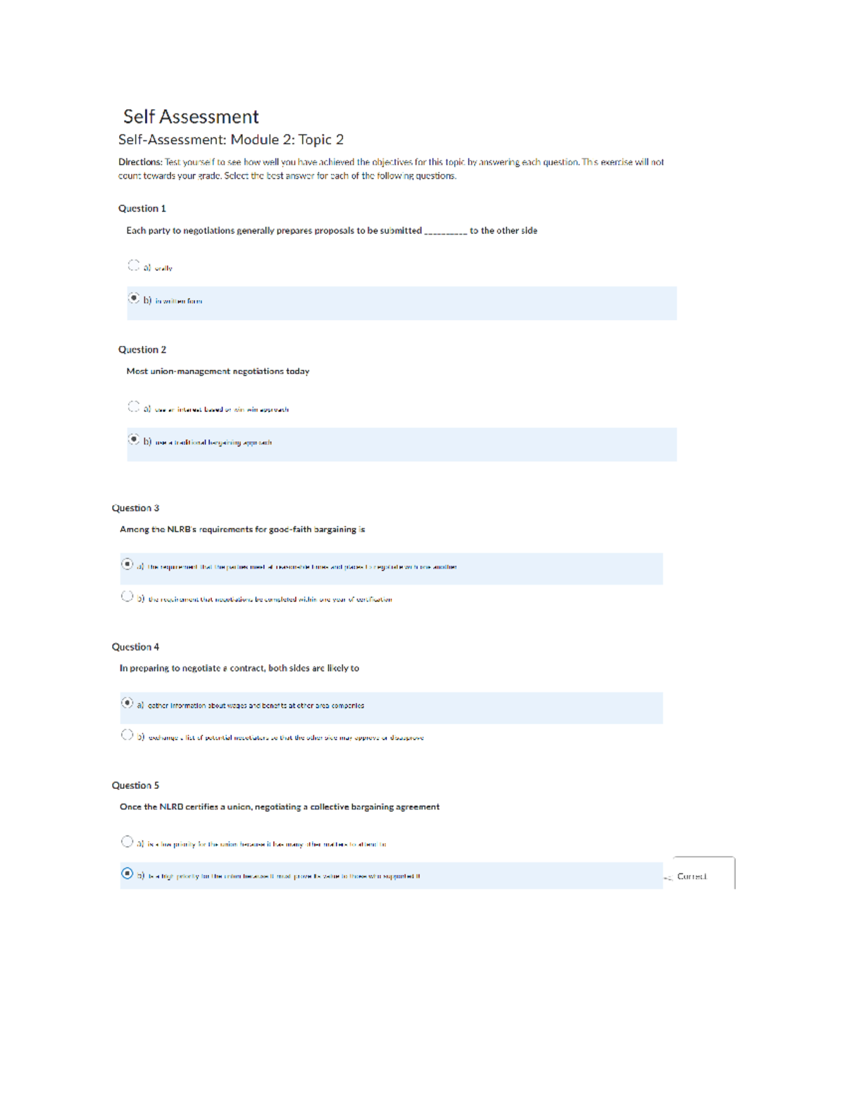 Self-Assessment Module 2 Topic 2 - HRMT201 - Studocu