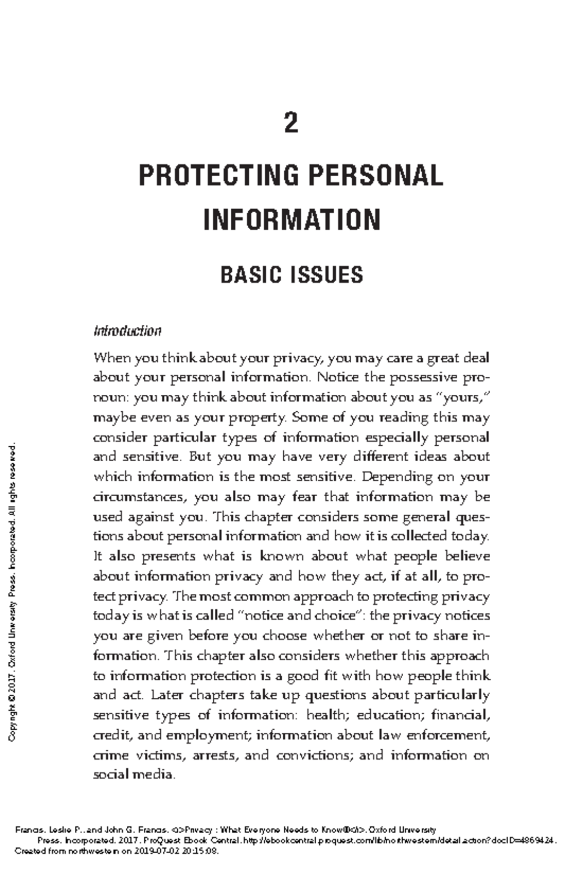 Privacy What Everyone Needs to Know - Introduction When you think about ...