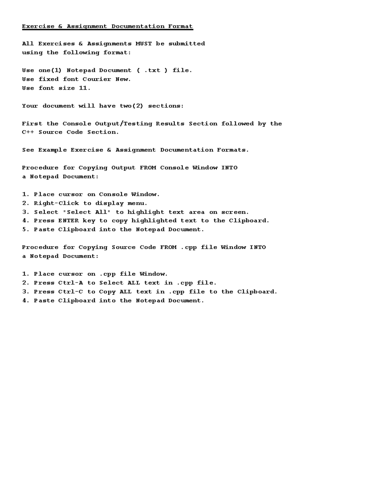 Exercise & Assignment Documentation Format - Exercise & Assignment ...