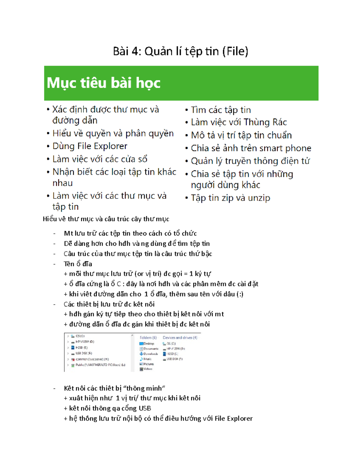 Bài 4 - fhtyyukk - Bài 4: Qu n lí t p tn (File)ả ệ Hi u vềề thể ư m c và cấấu trúc cấy thụ ư m ...