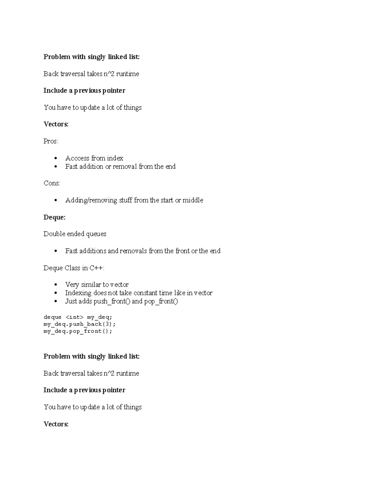 Linked Lists and References - Problem with singly linked list: Back ...