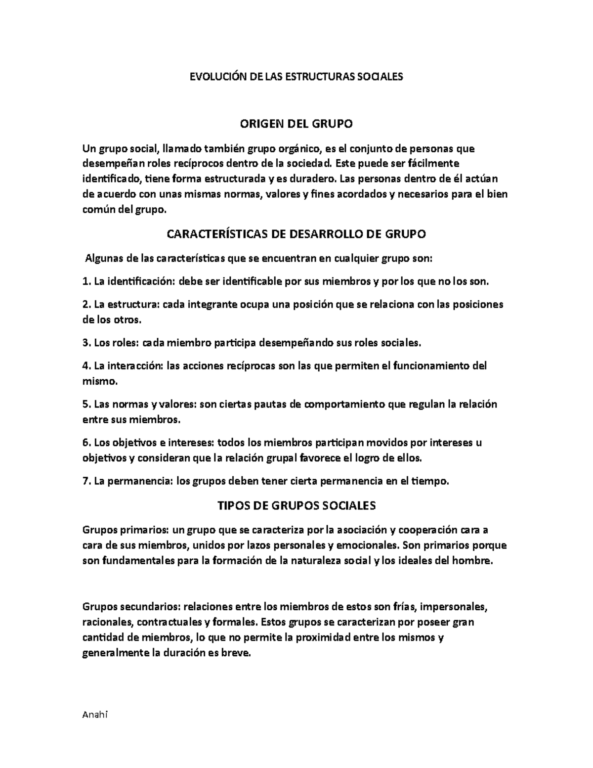 EvoluciÓn DE LAS Estructuras Sociales - DE LAS ESTRUCTURAS SOCIALES ...