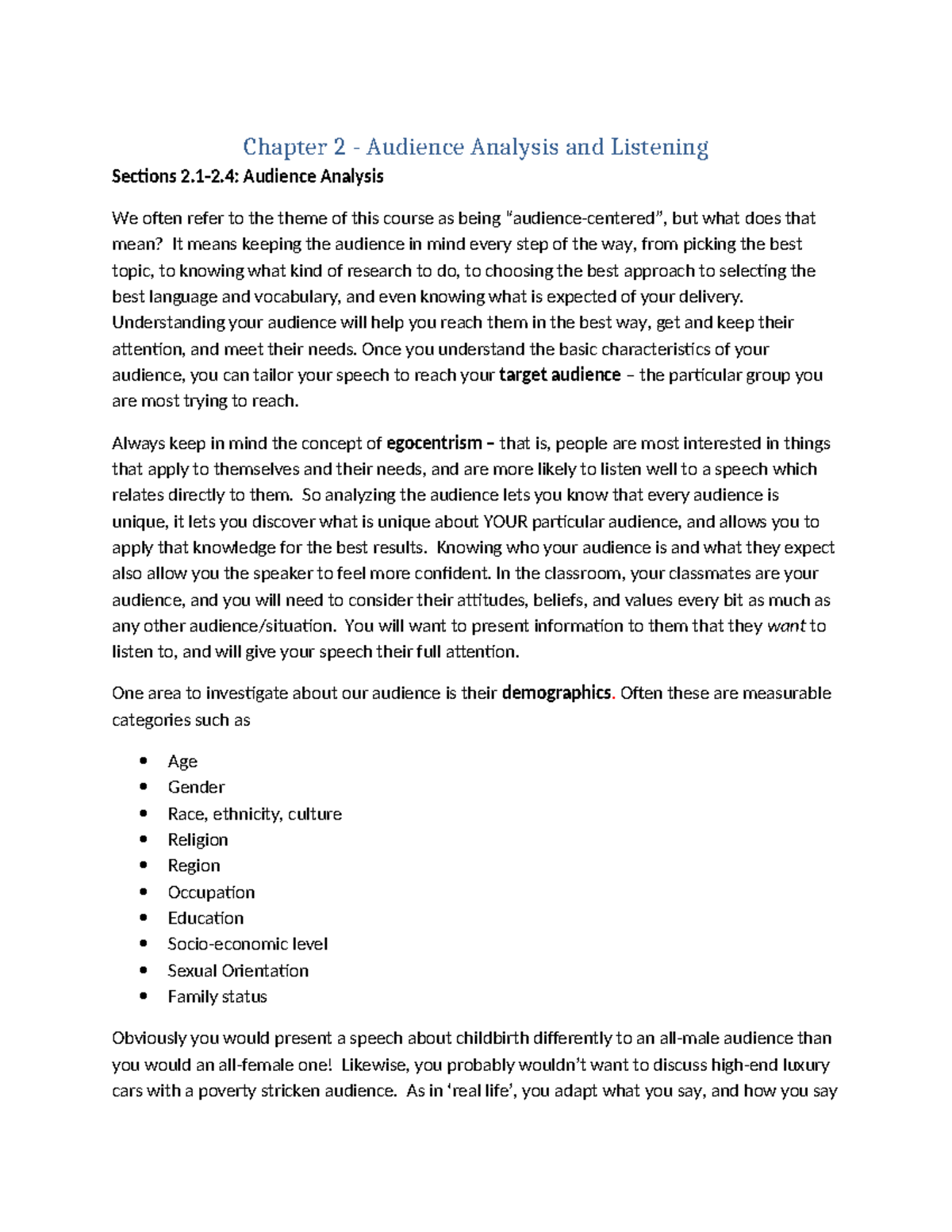 Exploring Public Speaking - Chapter 2(3) - Tagged - Chapter 2 ...