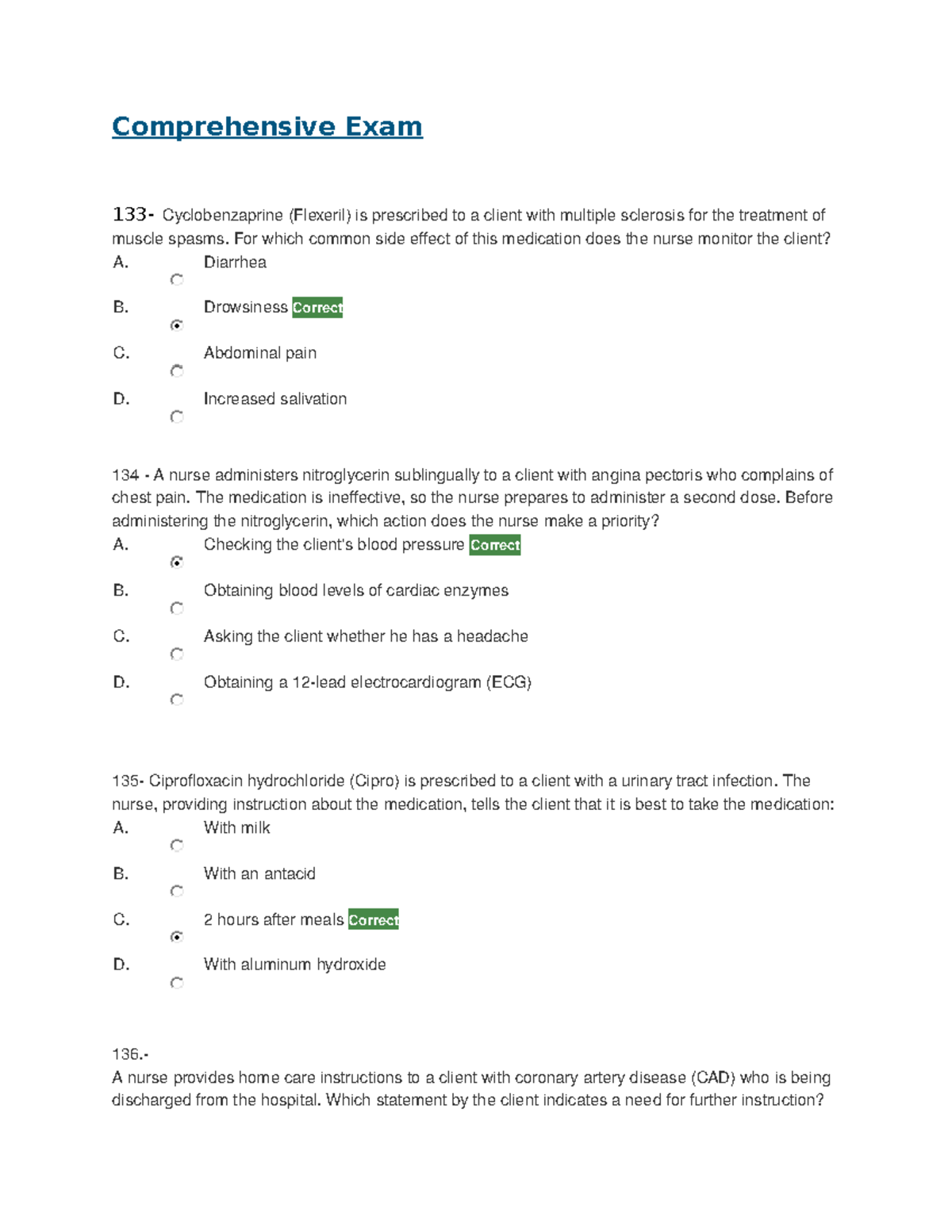 Pdf - Pdf - Comprehensive Exam 133- - Studocu