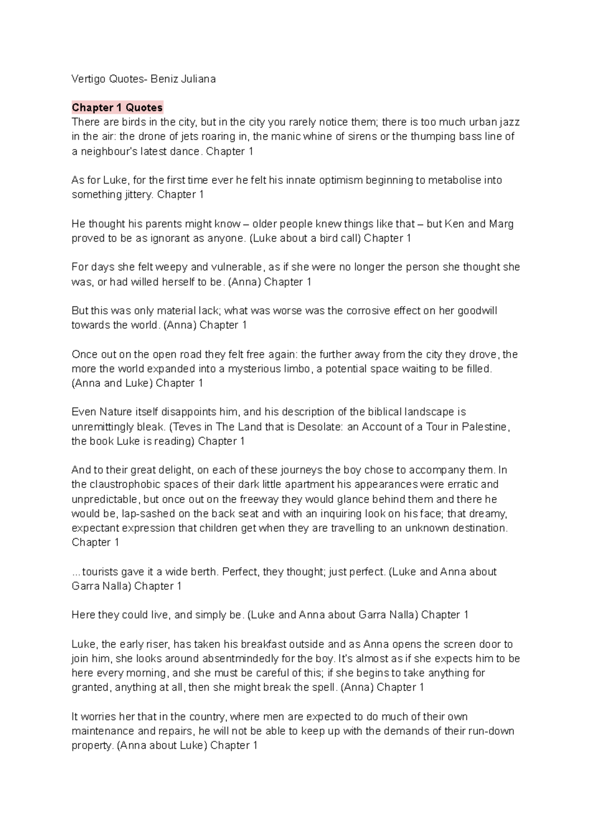 Vertigo Quotes - Chapter 1 As for Luke, for the first time ever he felt ...