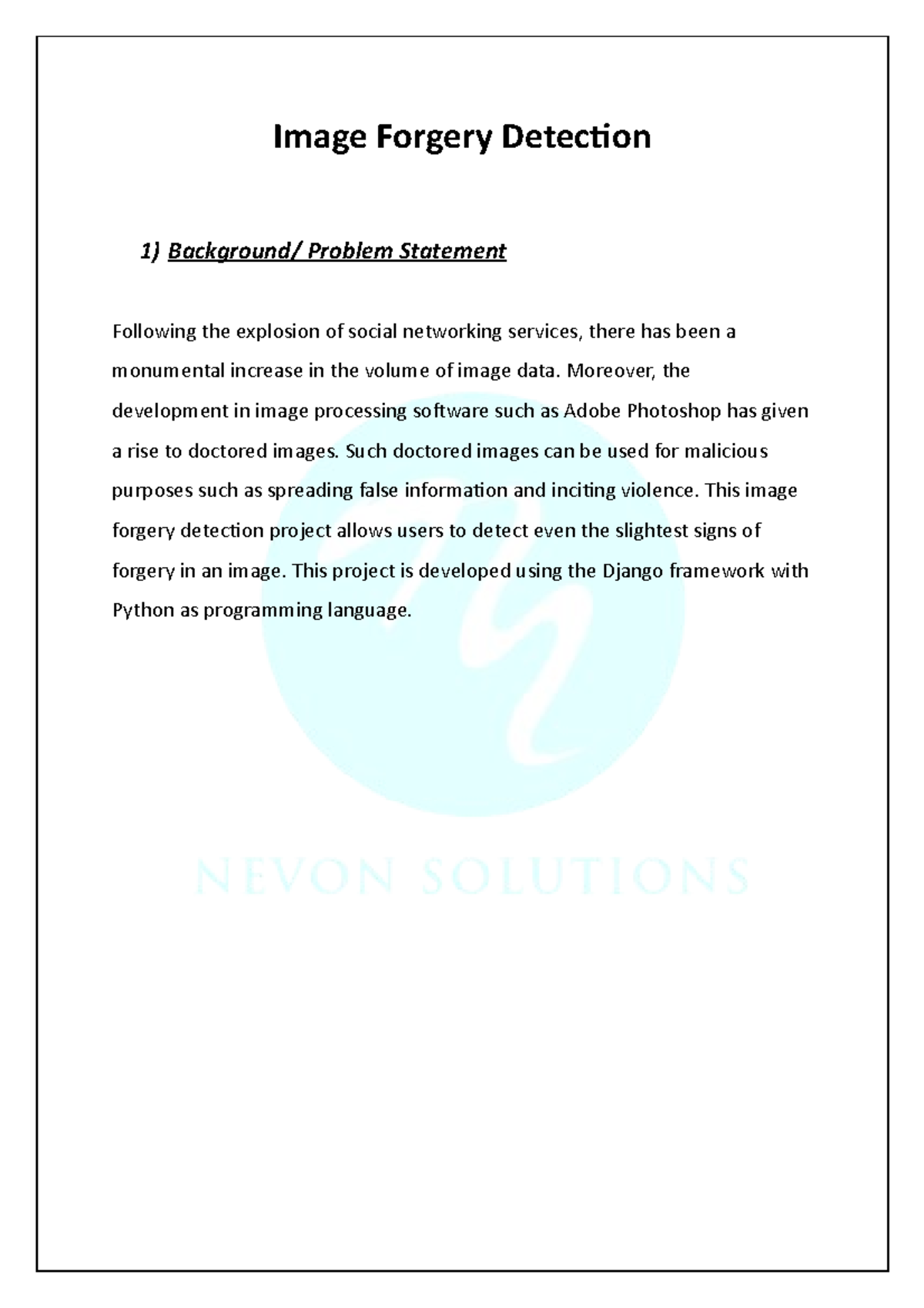 image for gery dtection - Image Forgery Detection 1) Background ...