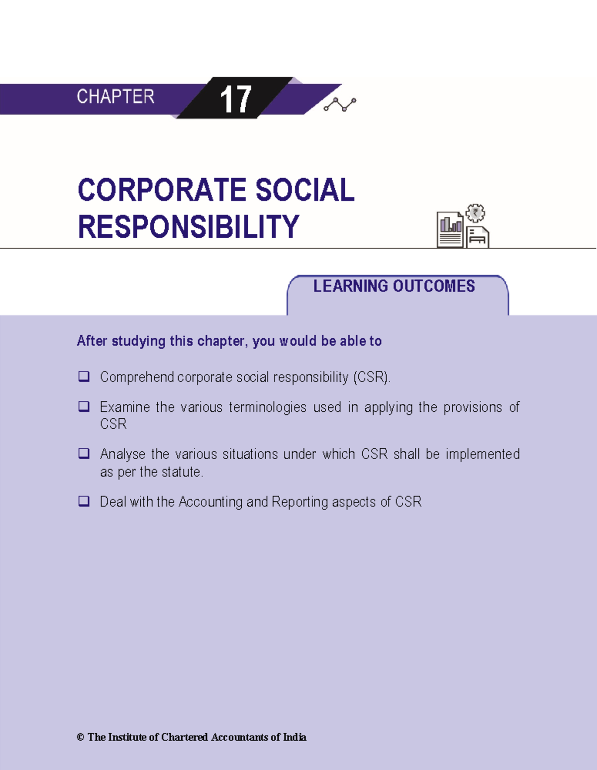 CSR - CSR SM - 17 CORPORATE SOCIAL RESPONSIBILITY LEARNING OUTCOMES ...