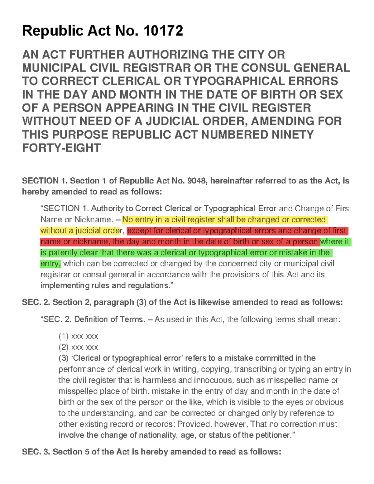 Republic Act No. 10172 - Republic Act No. 10172 AN ACT FURTHER AUTHORIZING THE CITY OR MUNICIPAL ...