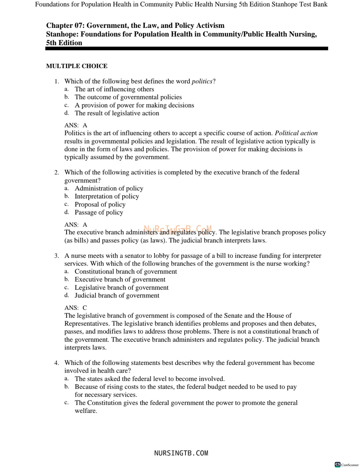 Public Health Week 6 Quiz Study Resources 2 - N340 - WCU - Studocu