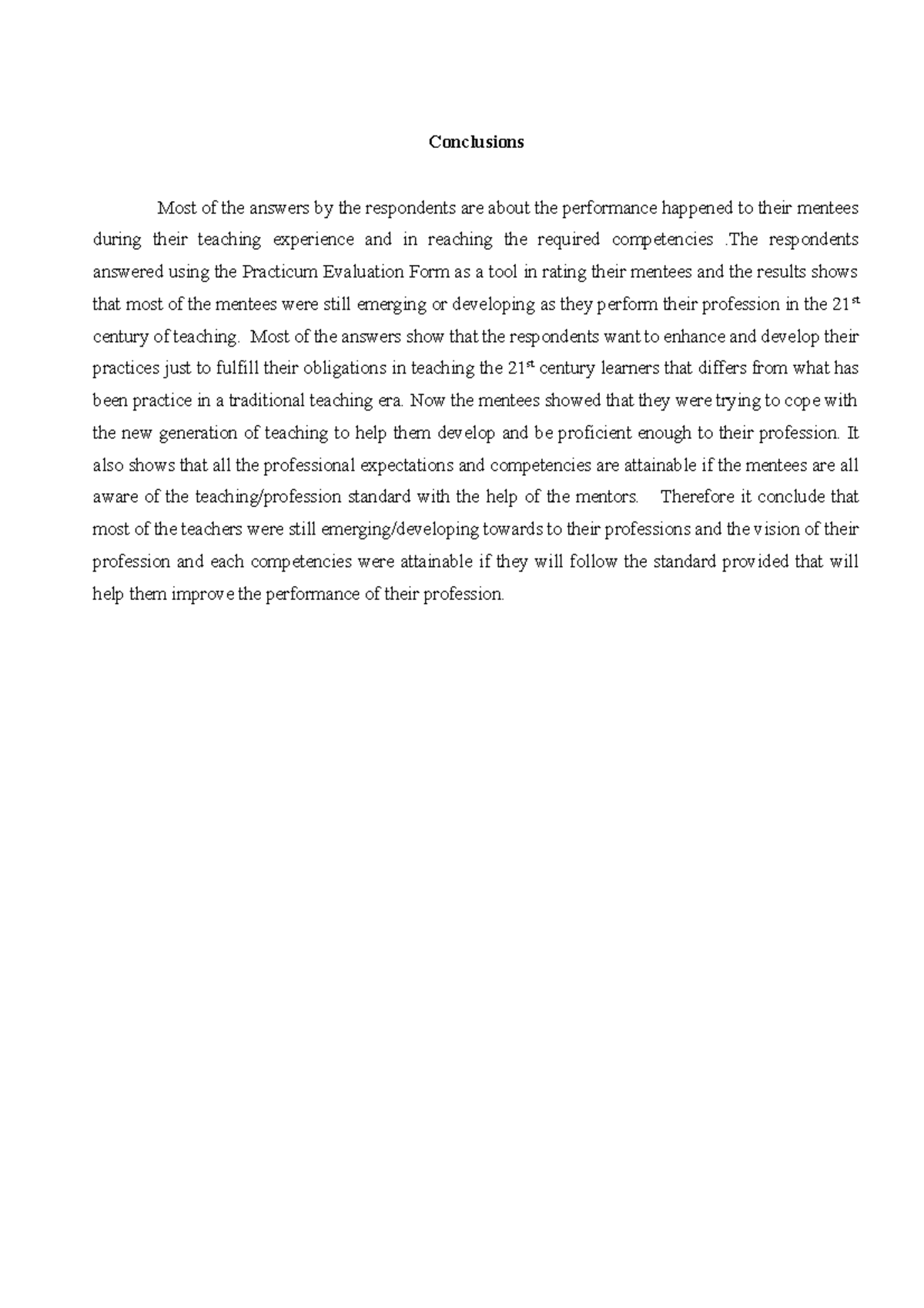 Conclusions - Food Processing - Bachelor of Secondary Education - BiPSU ...