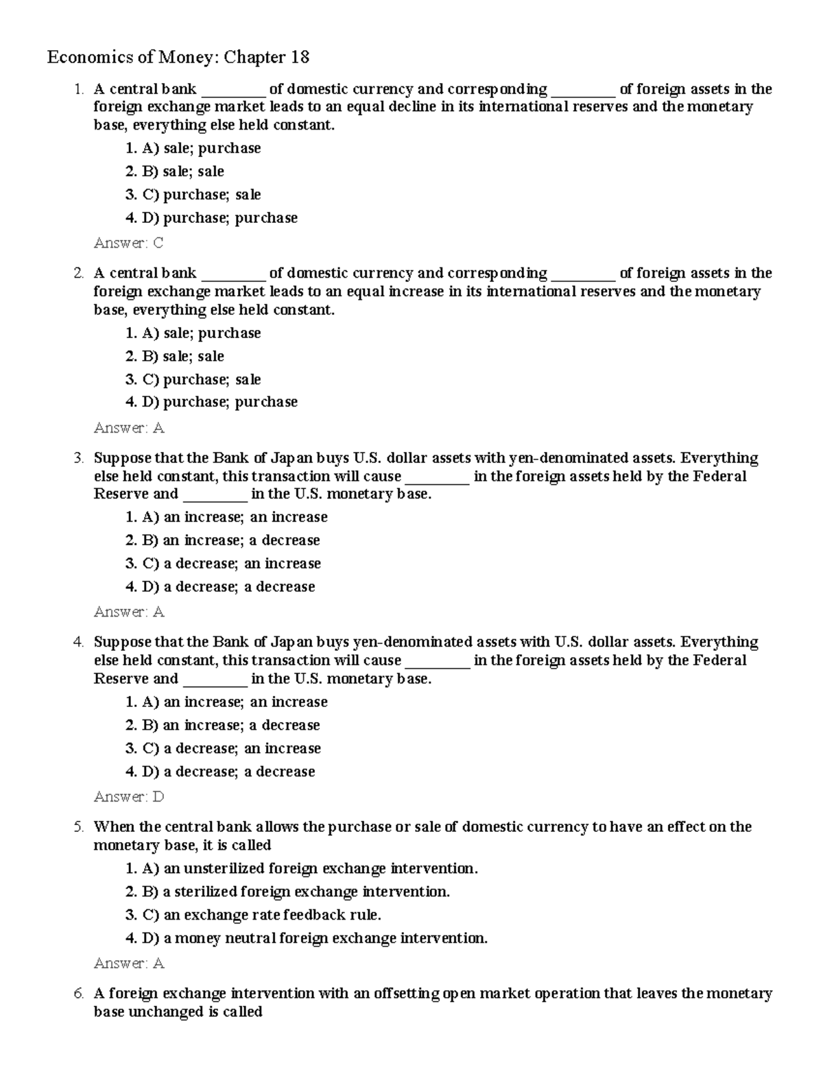 Print Economics of Money Chapter 18 flashcards - Easy Notecards - 1. 2 ...