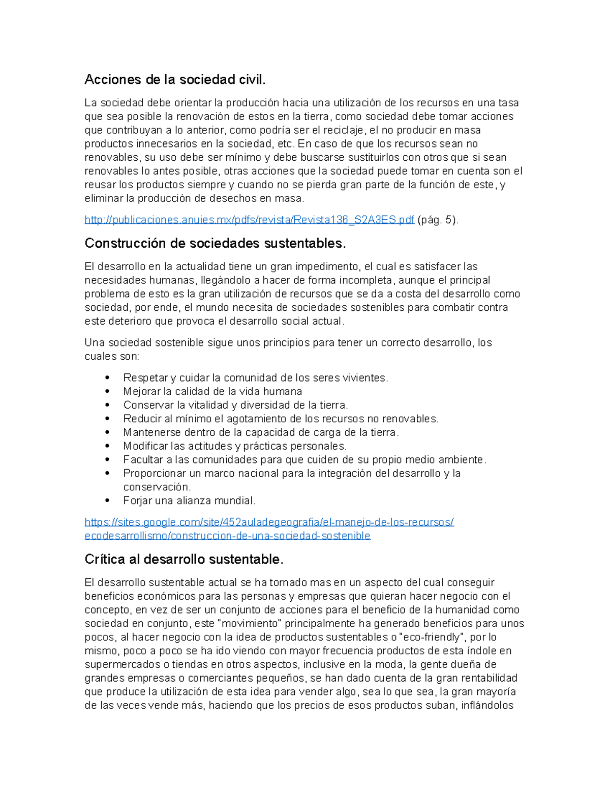 Trabajo rs - dsadsadsa - Acciones de la sociedad civil. La sociedad ...