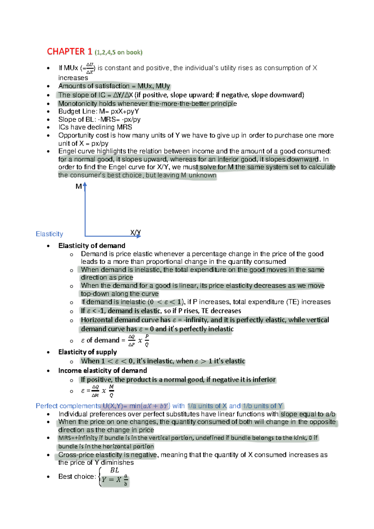 1st partial review - Riassunto Microeconomics - Warning: TT: undefined function: 32 Warning: TT ...
