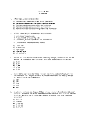 Semester 2 Revision - Revision Questions Semester 2 – 2021/ TOPIC: RISK ...