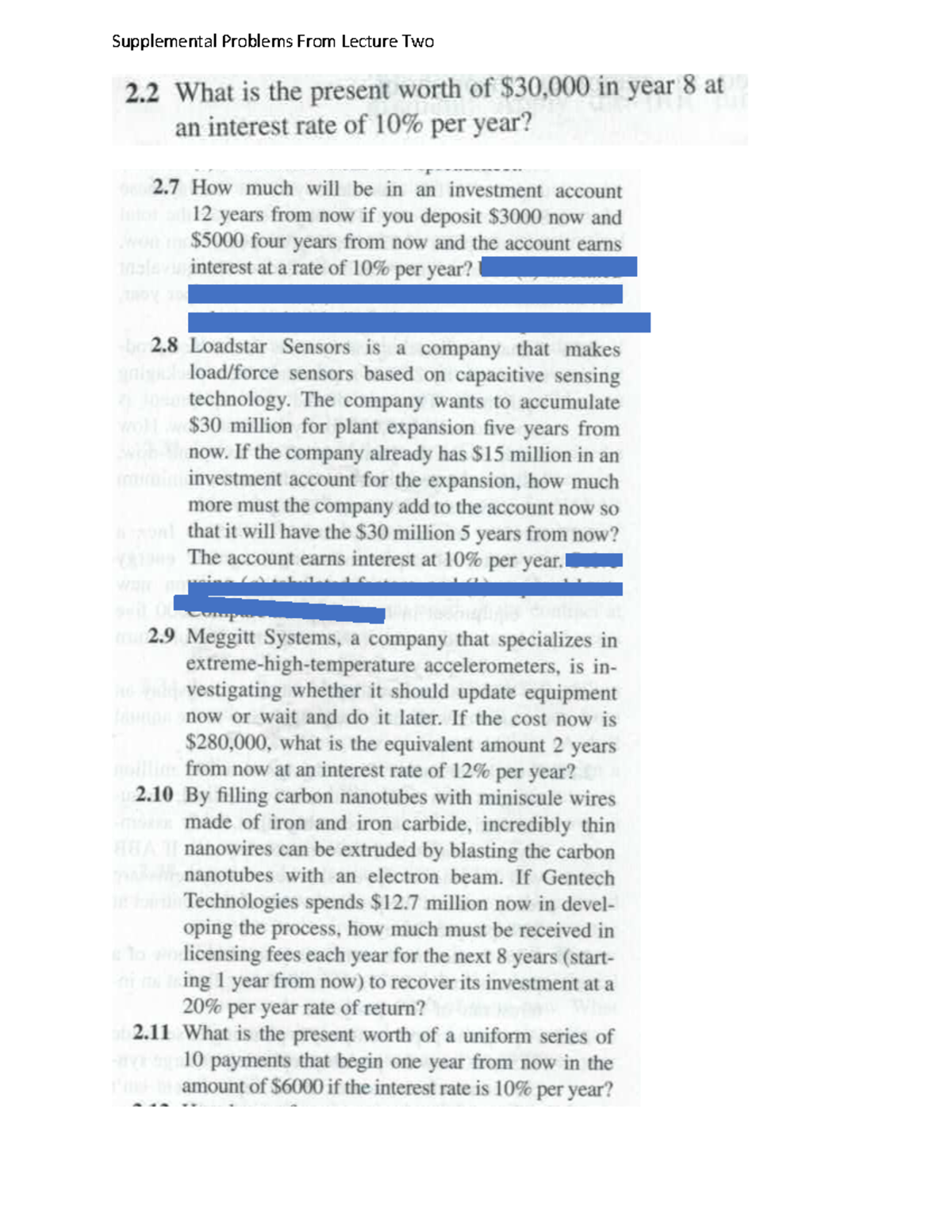 Week 2 - Supplemental Problems - ECON8060 - Supplemental Problems From ...