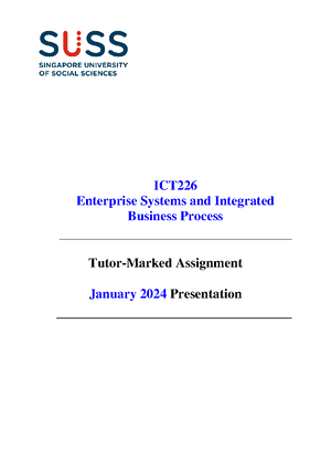 ICT226 JAN 2020 ECA - ICT226 Copyright © 2020 Singapore University of ...