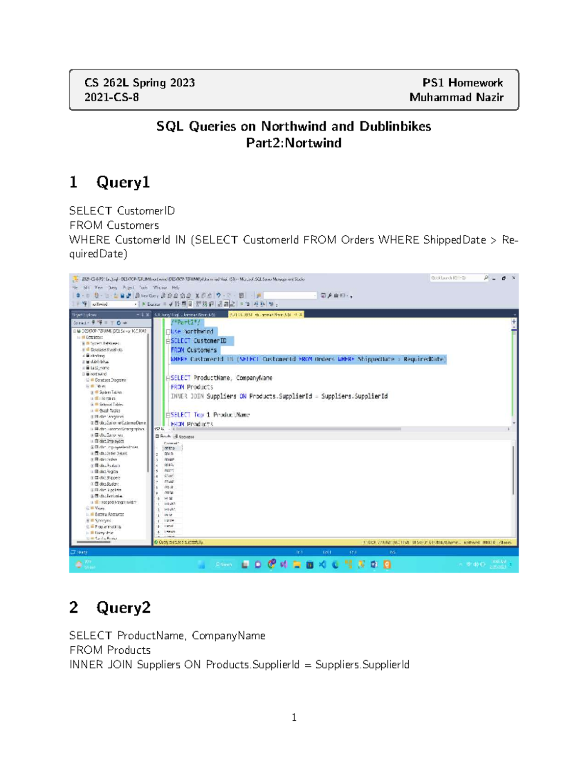 2021-CS-8 - Here is some DB Query - CS 262L Spring 2023 PS1 Homework ...