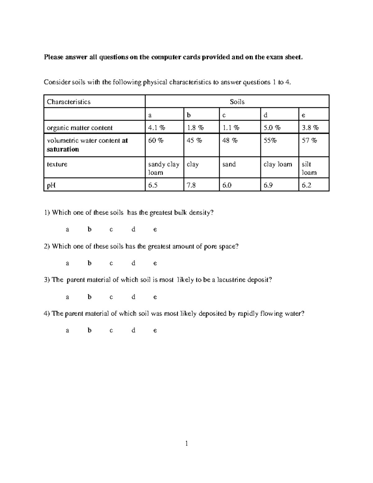Example midterm - exam - Please answer all questions on the computer ...