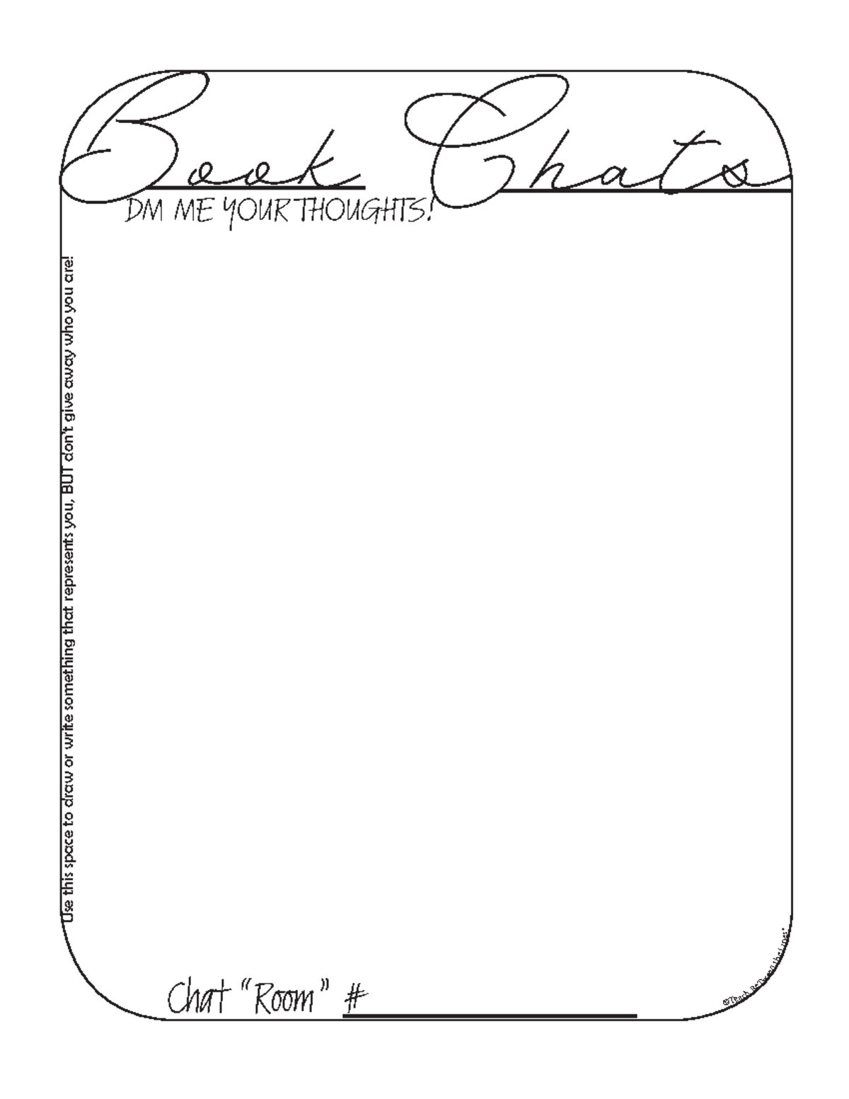 Book Chats Notebook - Book Chats DM ME YOUR THOUGHTS! Chat “Room ...