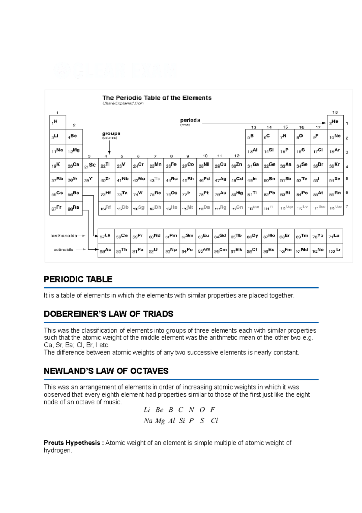 Periodic table - sddd - 9394949438 PERIODIC TABLE It is a table of ...
