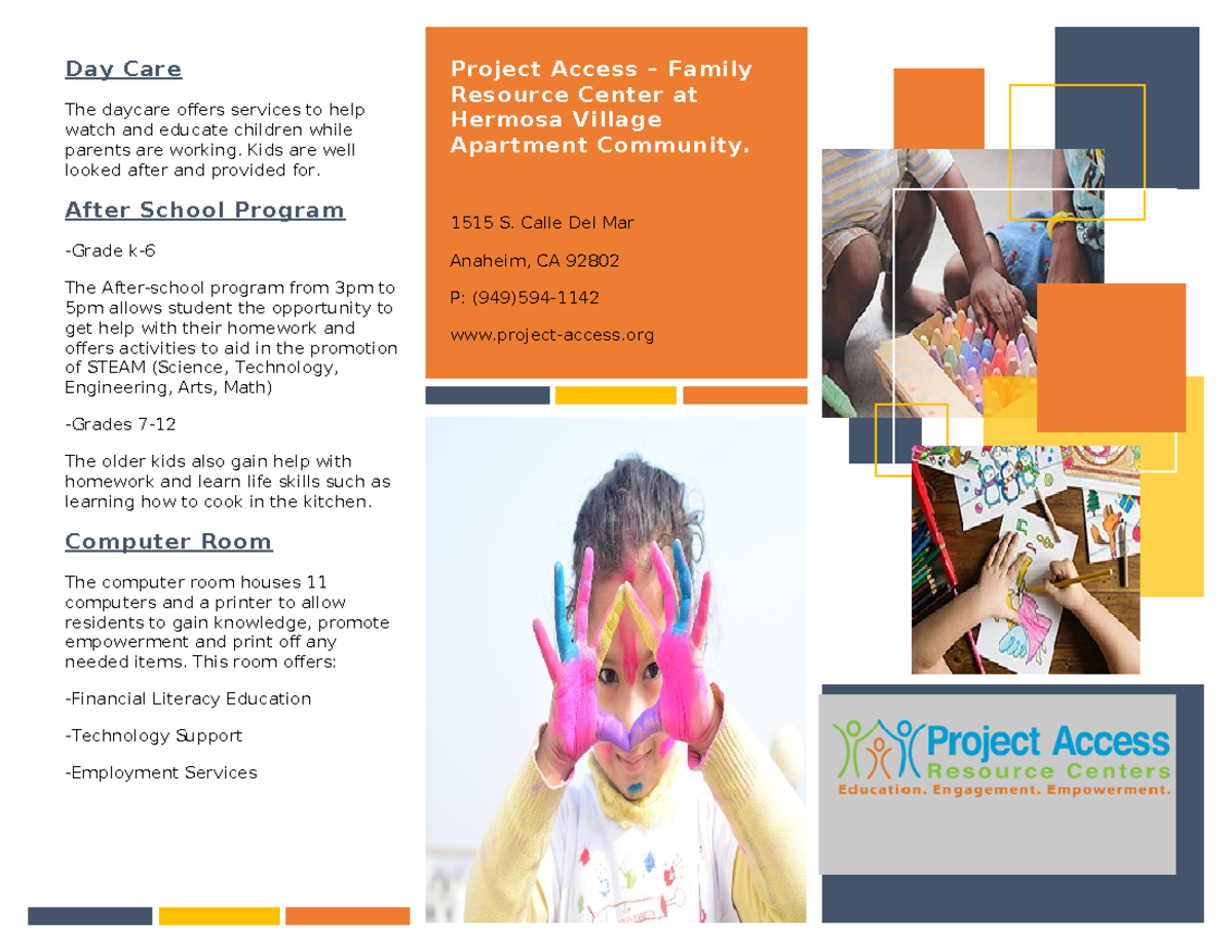Brochure - Community Project - Day Care The daycare offers services to ...