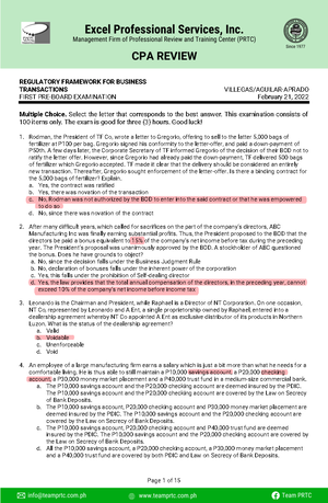 Pdfcoffee - Partnership - PARTNERSHIP FORMATION PROBLEM 1 Ana, Bea and ...