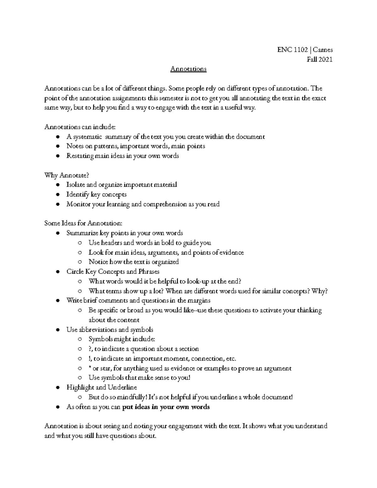 Annotating - Annotation description and layout by James Carnes - ENC ... Annotating - Annotation description and layout by James Carnes - ENC ...