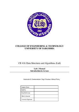 Design Analysis of Algorithm CS-2431 note for papers - UNIT-V - UNIT- V: Sorting: Bubble sort ...