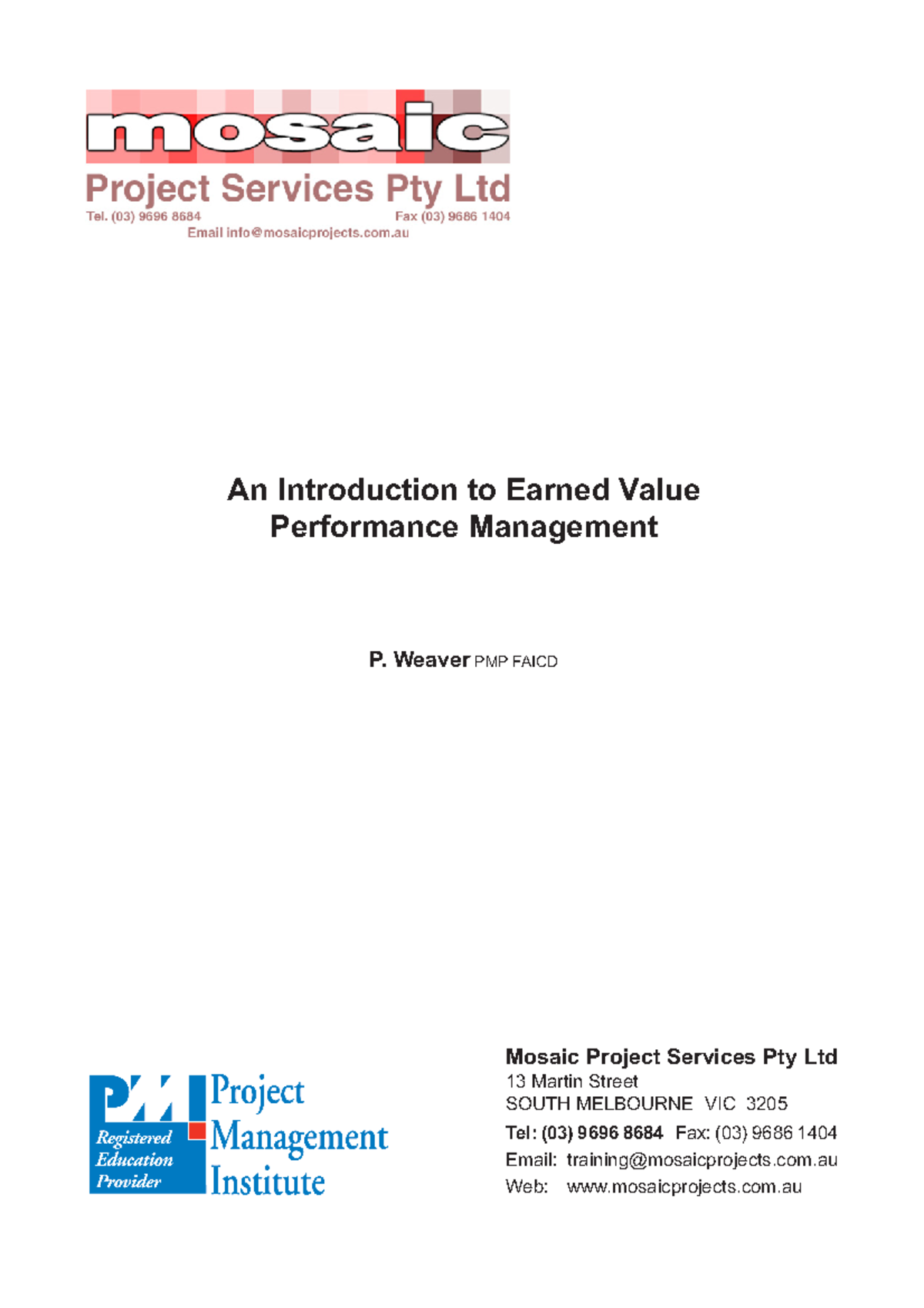 P006 Earned Value Basics - An Introduction to Earned Value Performance ...