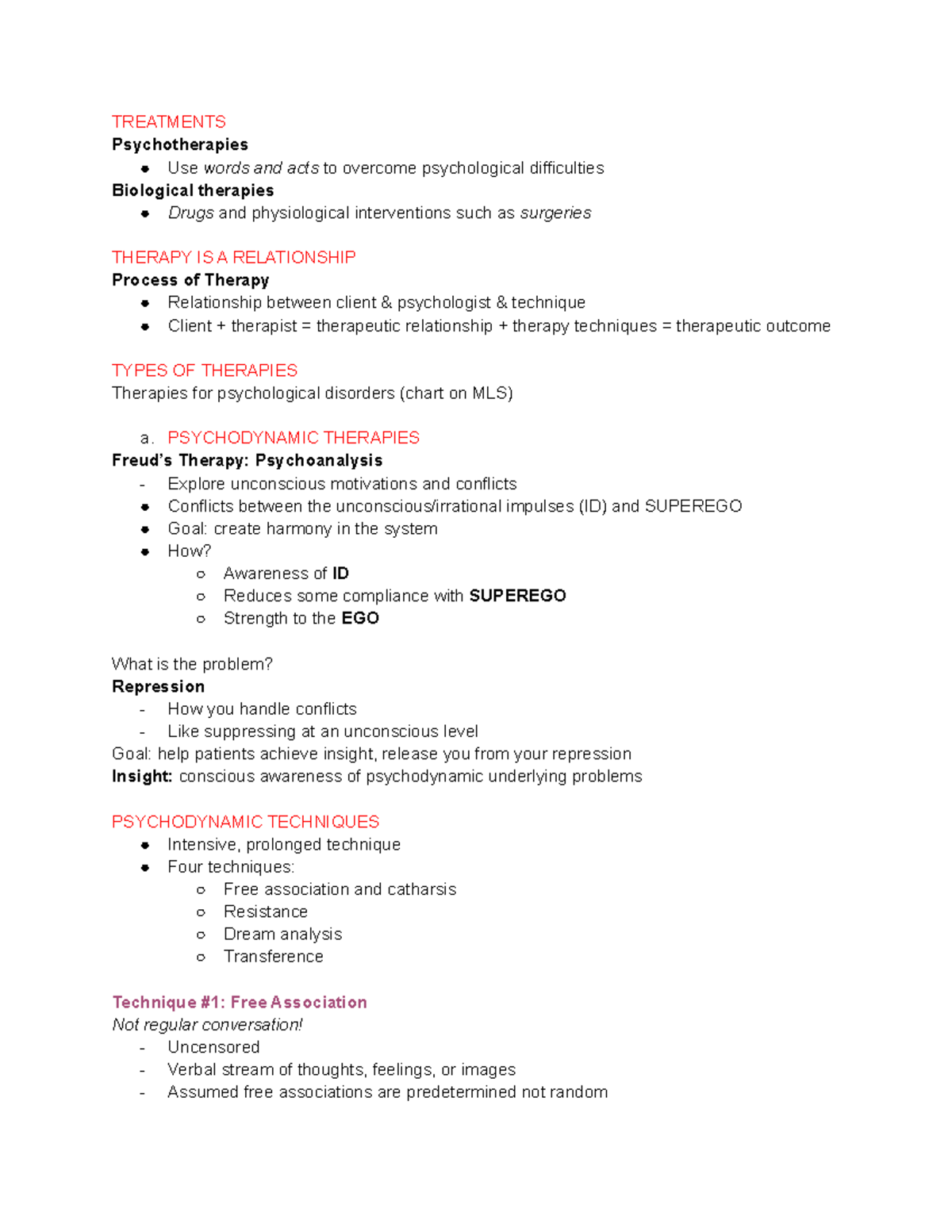 Ch.16 Treatment of Psychological Disorders - TREATMENTS Psychotherapies ...