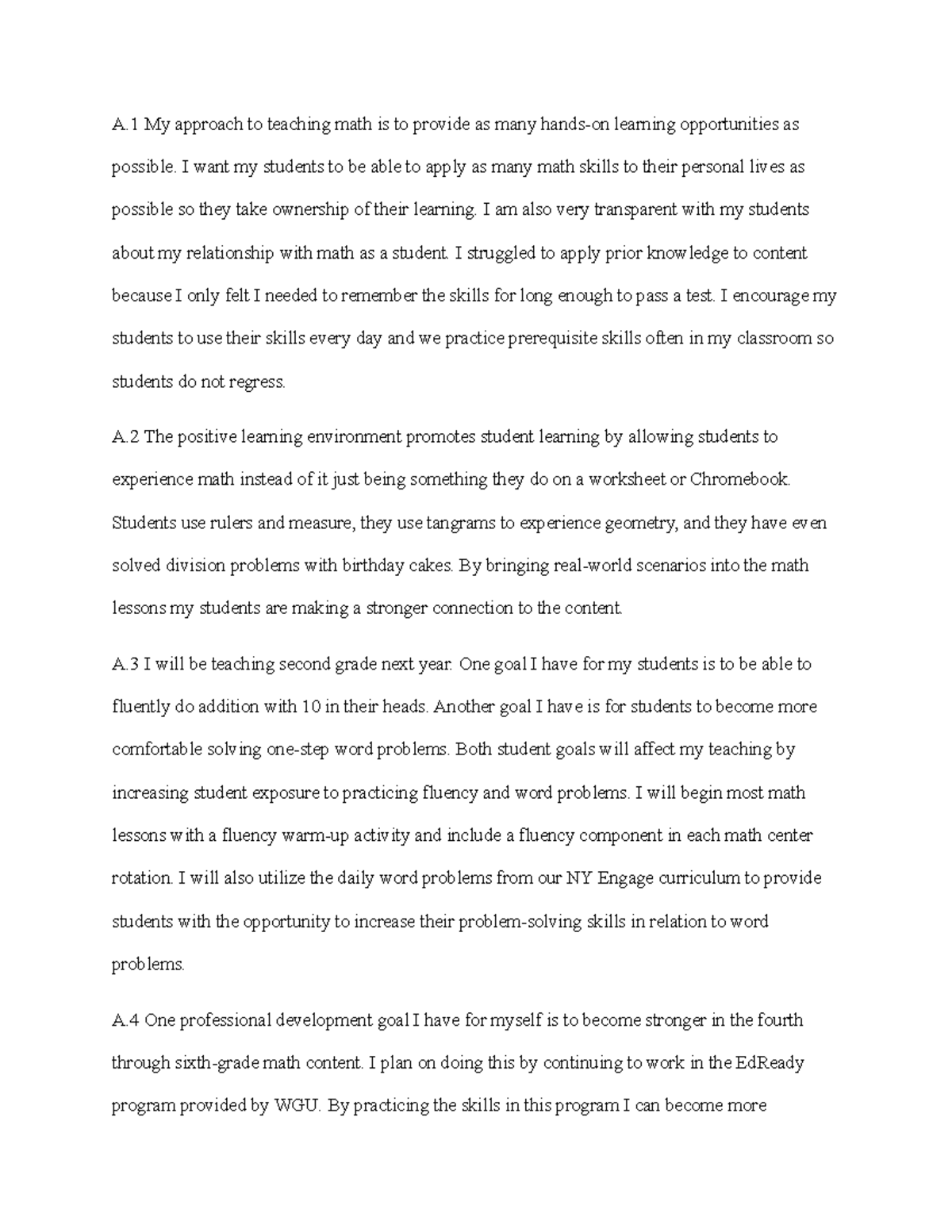 MFT2 Task Passed Task A My Approach To Teaching Math Is To Provide mft2-task-passed-task-a-my-approach-to-teaching-math-is-to-provide