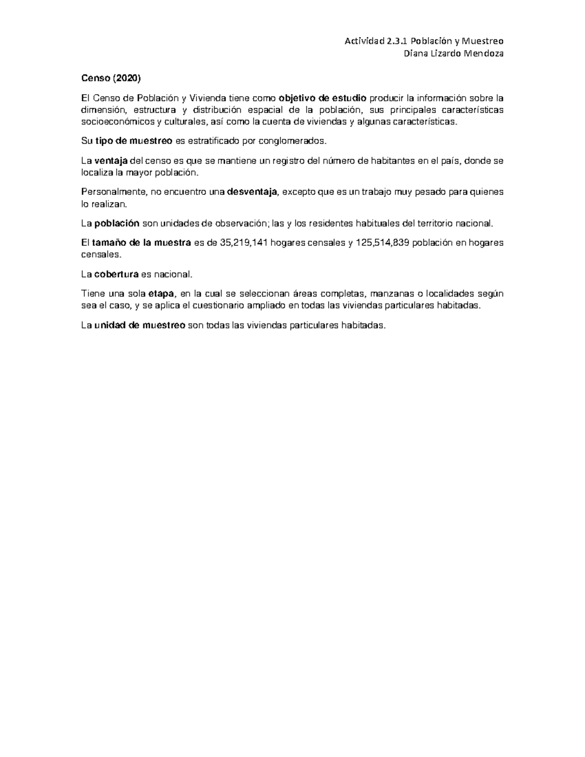 Actividad 2.3.1 Población y Muestreo - Actividad 2.3 PoblaciÛn y ...