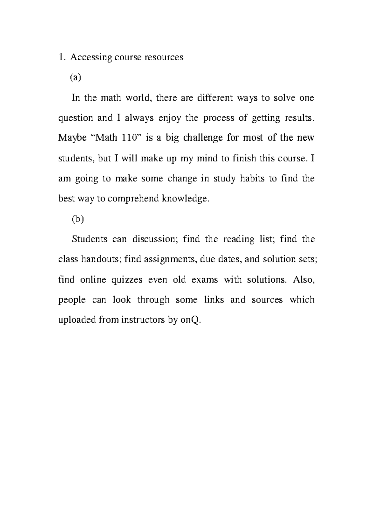 1111111 - homework 0 - Warning: TT: undefined function: 32 Accessing course resources (a) In the ...