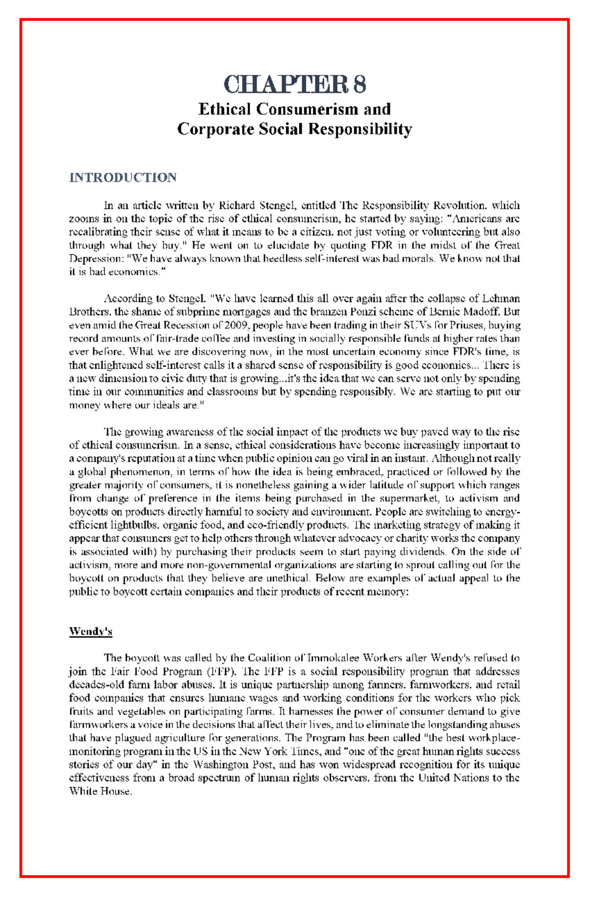Module MGT 202 Good Governance Chapter 8 - Good Governance and Social ...