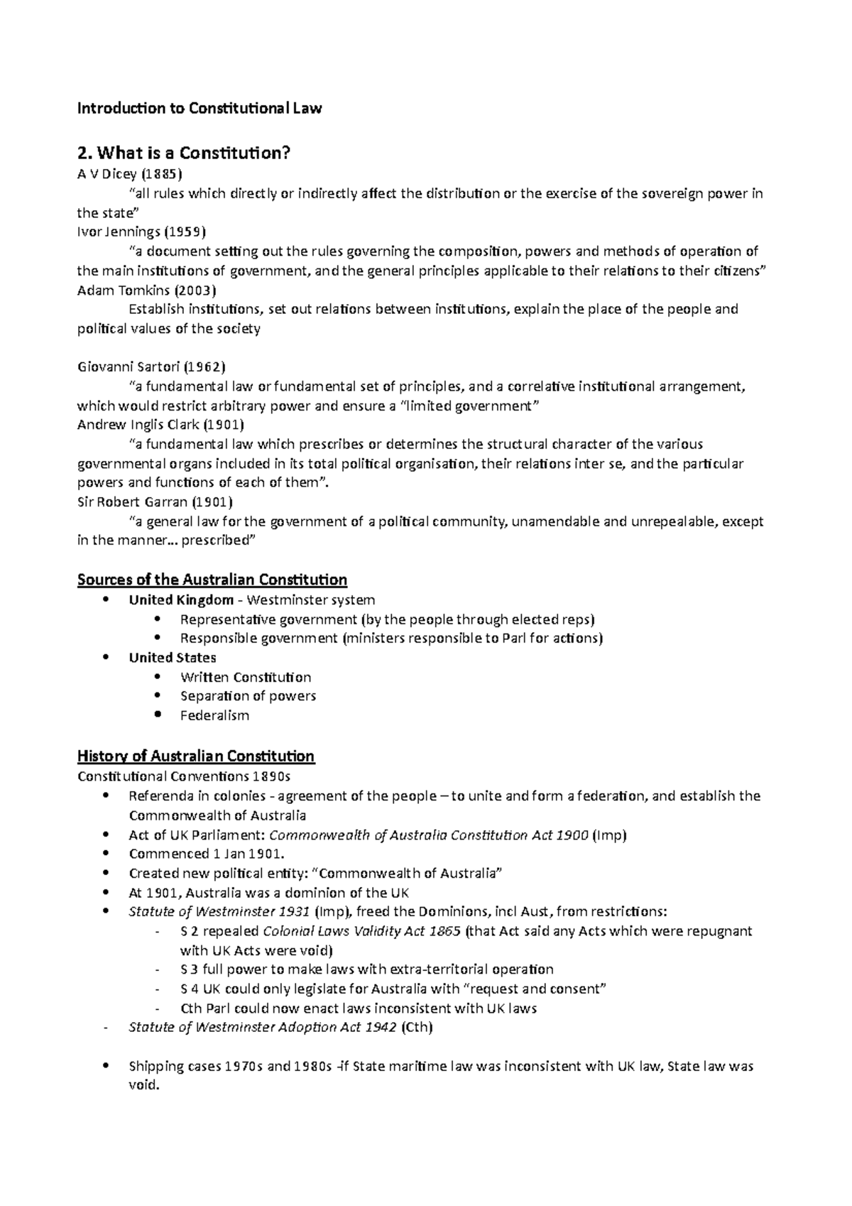 Lecture 1a Introduction To Constitutional Law Introduction To