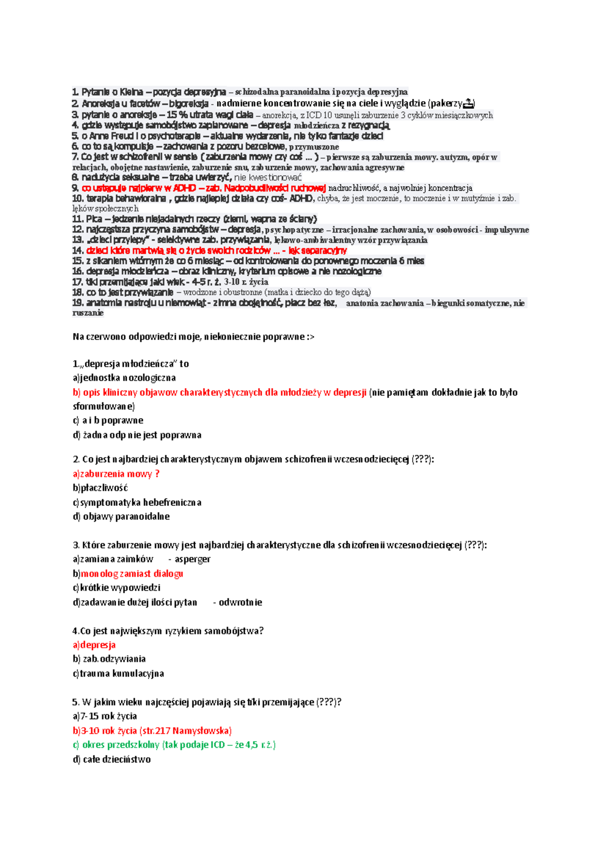 Pytania Iniewicz All 2020 Pytania Do Egzaminu Pytanie O Kleina