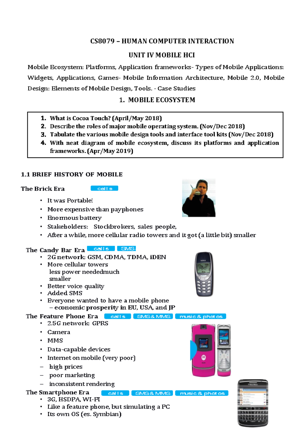 CS8079 Unit IV - RIT - CS8079 – HUMAN COMPUTER INTERACTION UNIT IV ...