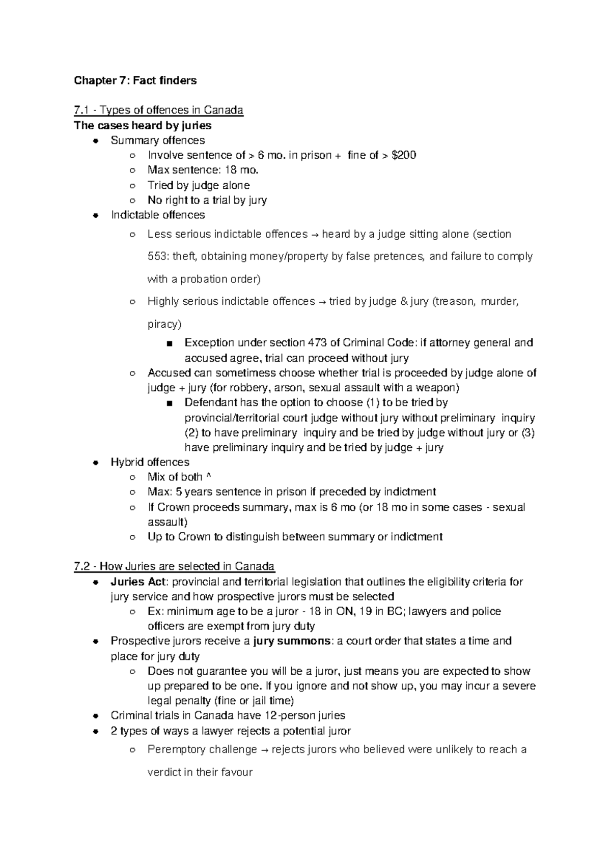 Chapter 7 Fact finders - Chapter 7: Fact finders 7 - Types of offences ...