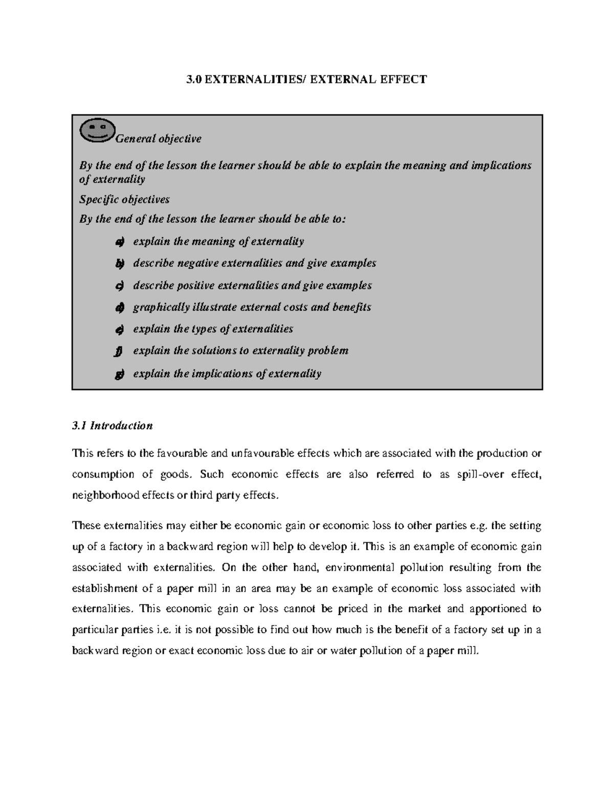 Externalities - 3 EXTERNALITIES/ EXTERNAL EFFECT 3 Introduction This ...