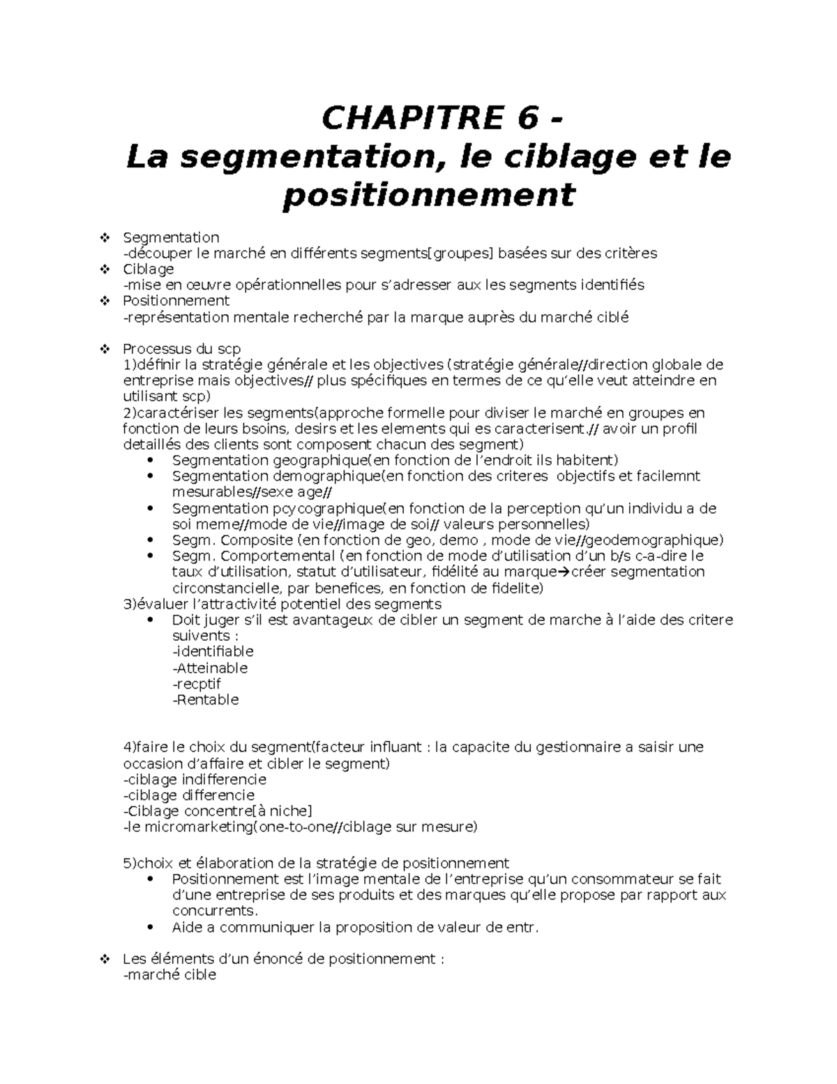 Chapitre 6 - Summary Introduction au marketing - CHAPITRE 6 - La ... Chapitre 6 - Summary Introduction au marketing - CHAPITRE 6 - La ...