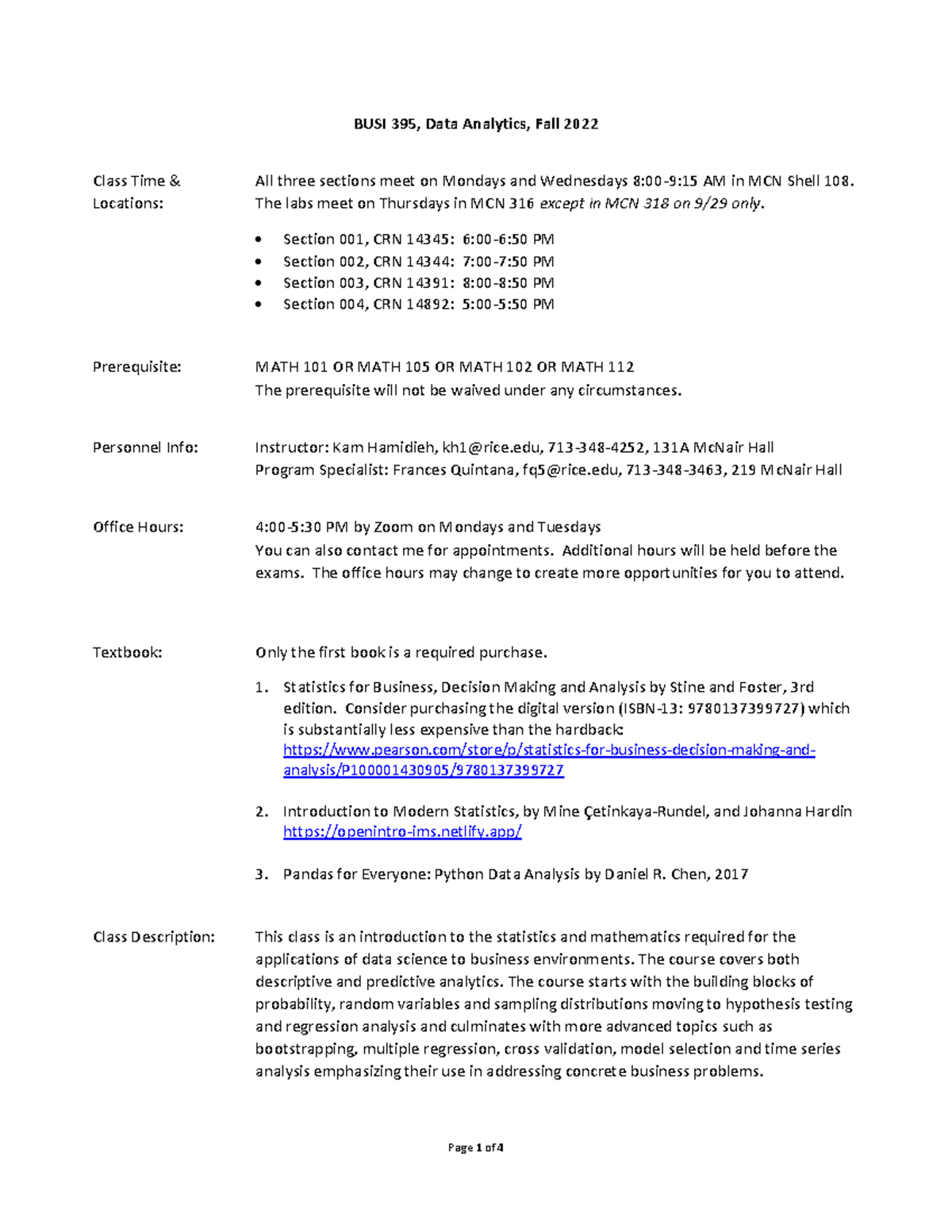 Syllabus-202310-MM - syllabus - BUSI 395, Data Analytics, Fall 2022 ...