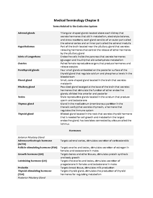 Medical Terminology Chapter 9 - Studocu