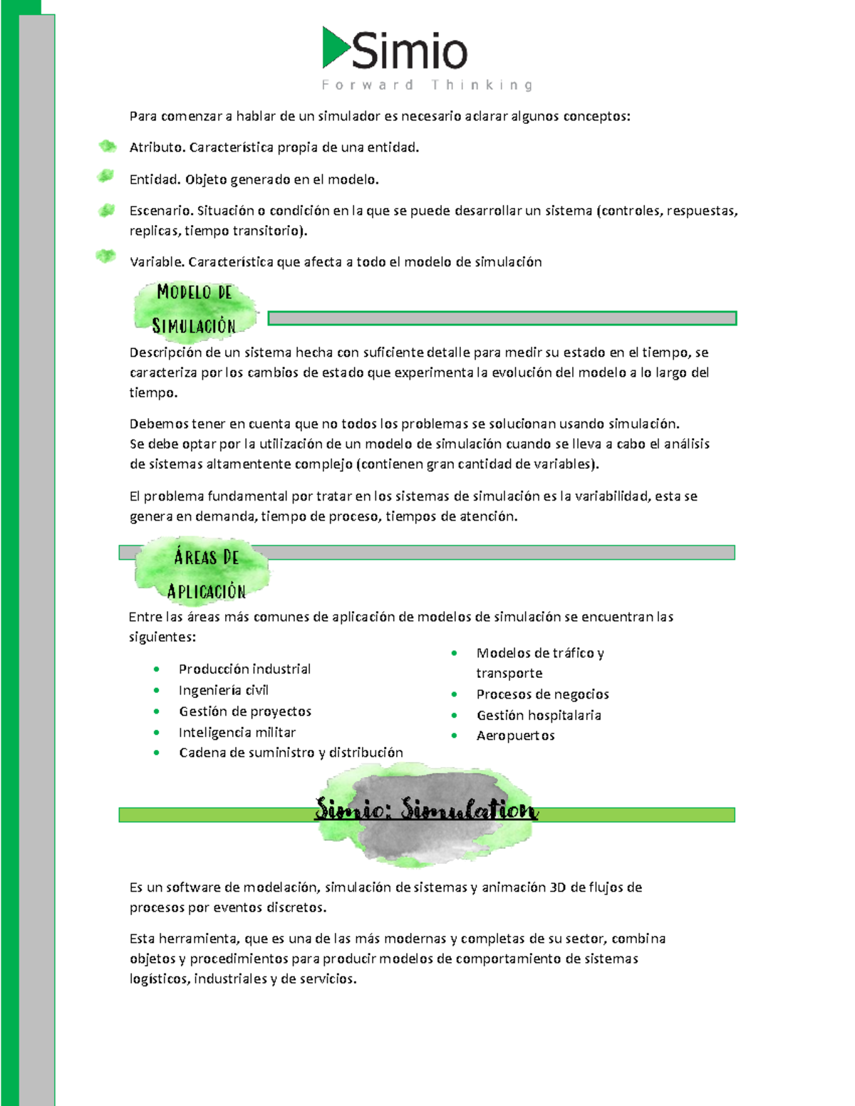 Simio Simulador Resumen - Modelo de Simulación Para comenzar a hablar ...